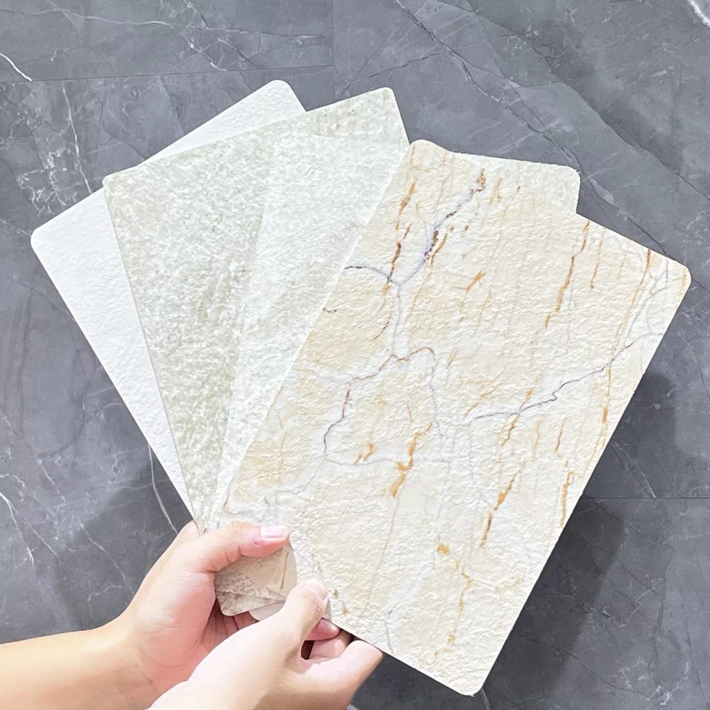 1200*2800 UV PVC Marble Sheet – Rock Embossed PVC Wall Panels for ...